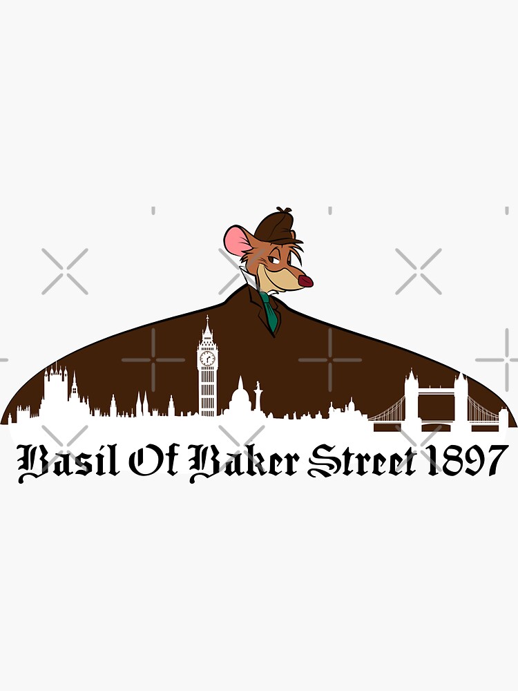 "Basil Of Baker Street" Sticker for Sale by Inkj23 | Redbubble
