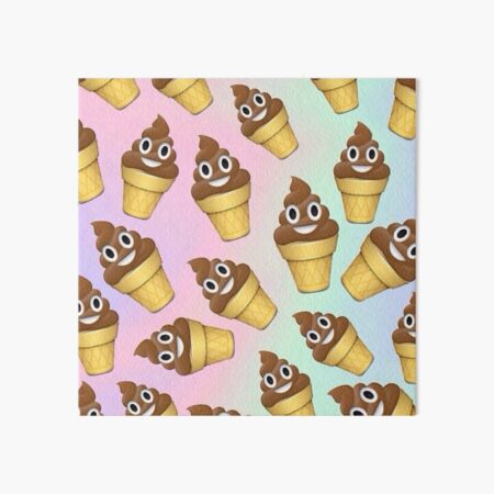 "Poop Emoji Ice Cream Cone Design" Art Board Print by BenDeano | Redbubble