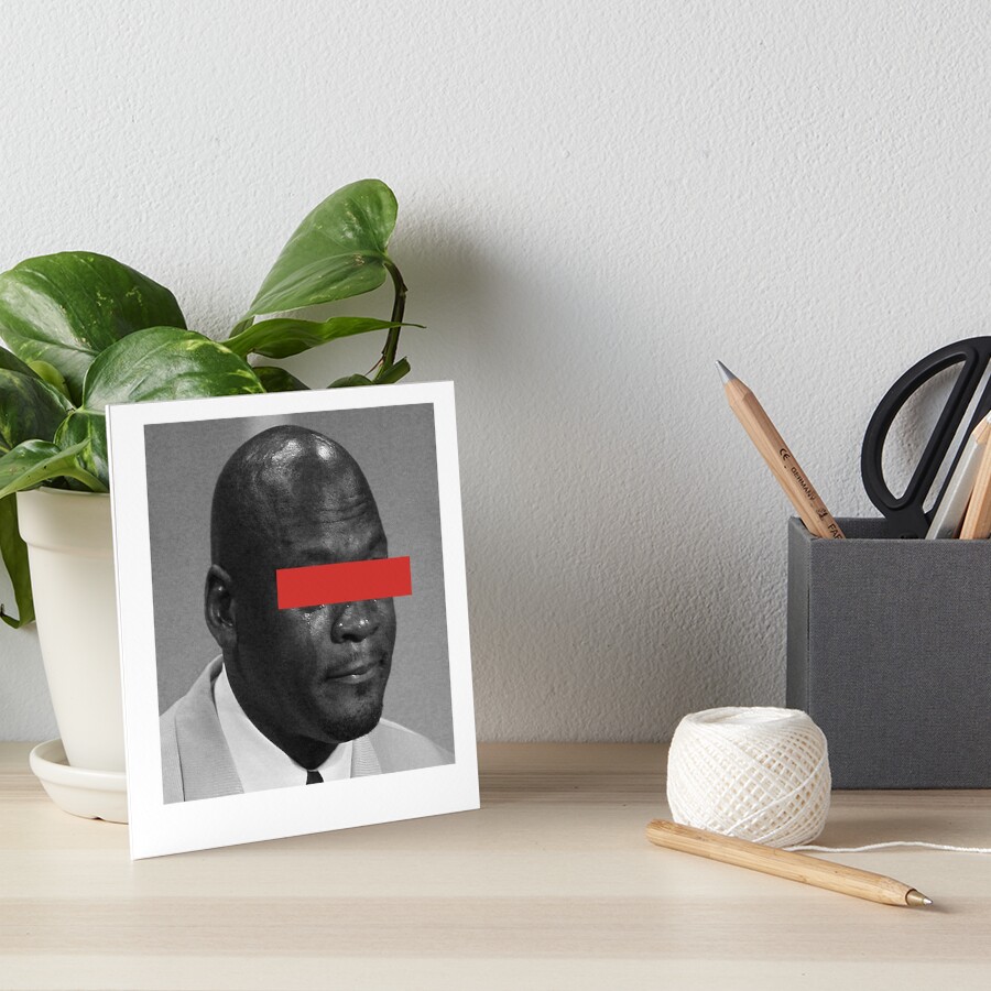 "MJ Crying Meme - Red Eyes" Art Board Print by ericjohanes | Redbubble