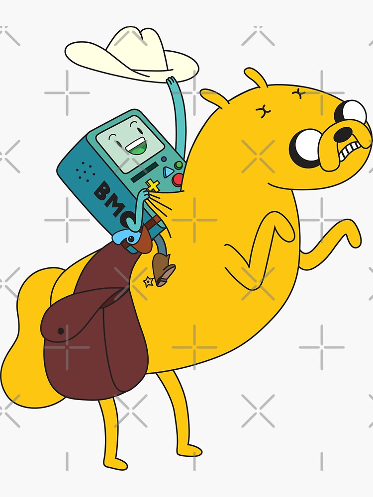 "BMO Cowboy Jake" Sticker by plushism | Redbubble