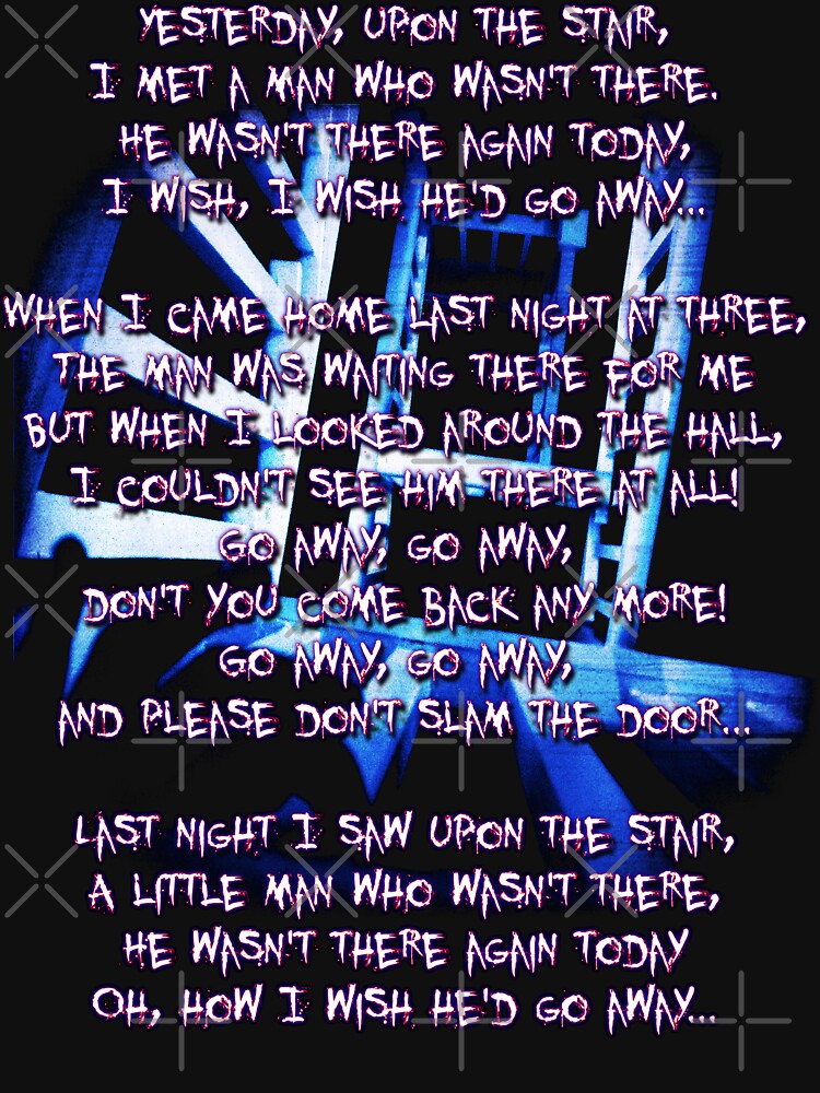 "Creepy Poem Antigonish T-Shirt" Essential T-Shirt for Sale by ...