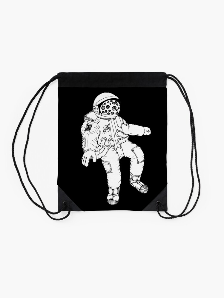 "Lost In Space Astronaut Sci fi drawing Hand Drawn Sketch" Drawstring ...