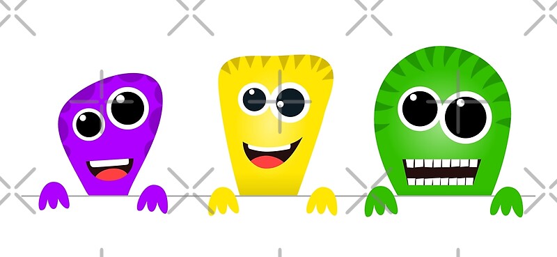 "Cute cartoon monsters gang" by mrhighsky | Redbubble