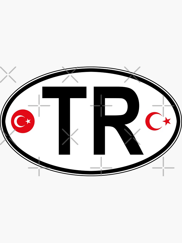 "Turkey Oval Country Code Decal" Sticker for Sale by rogue-design ...