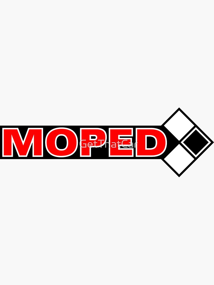 "Moped Logo (3c)" Sticker for Sale by GetThatCar | Redbubble