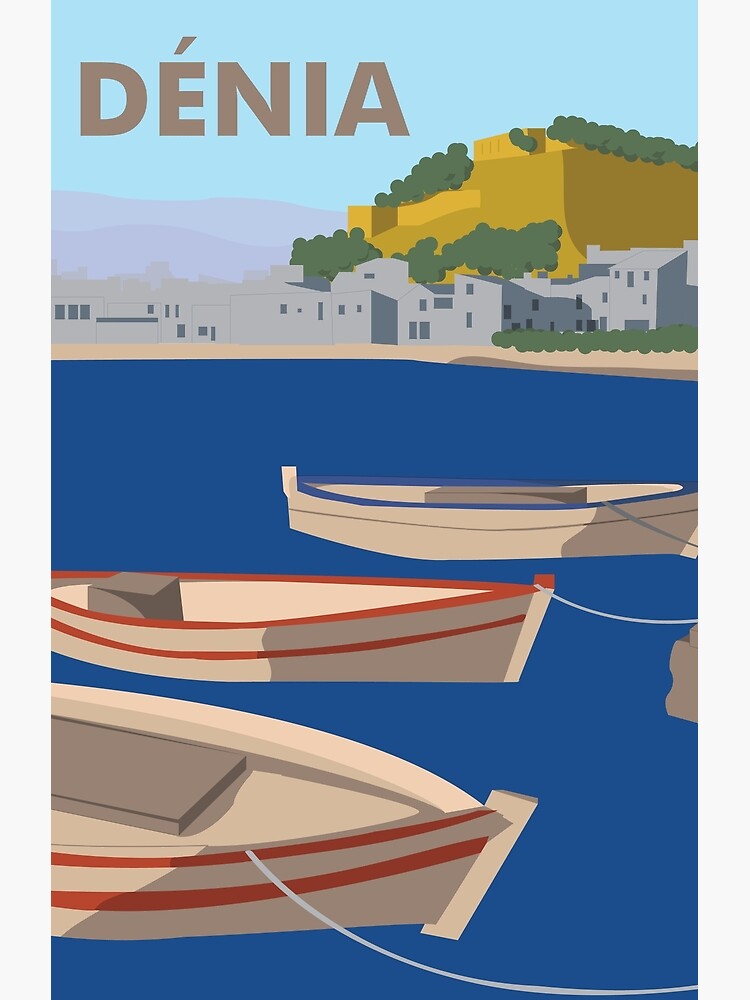 "Denia, Spain Travel Poster" Poster for Sale by nwerlandson | Redbubble