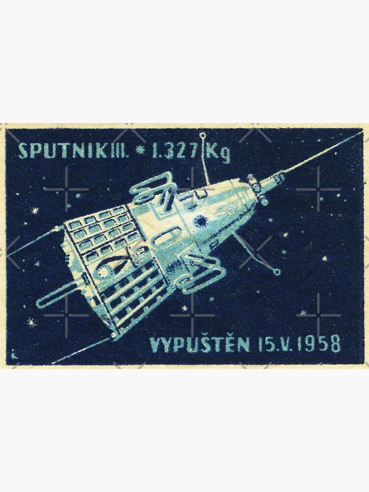 "SPUTNIK II 1958" Sticker for Sale by TheWhiteBear | Redbubble