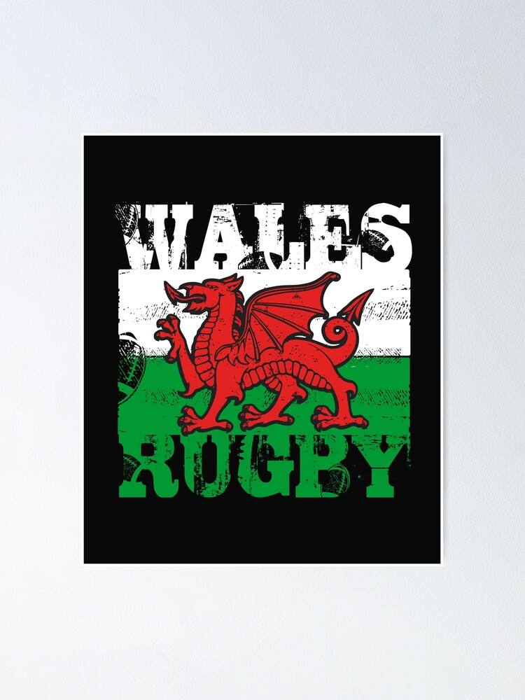 "Wales Rugby Flying Dragon Flag " Poster by alenaz | Redbubble