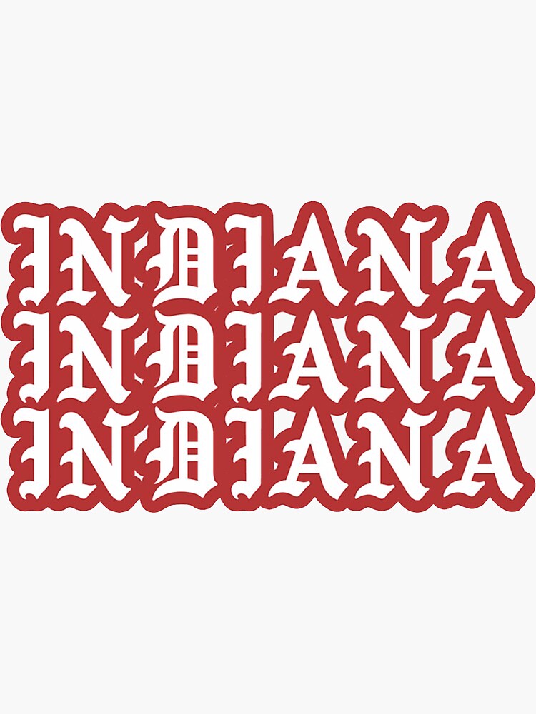"Indiana sticker " Sticker for Sale by joellekaplan | Redbubble