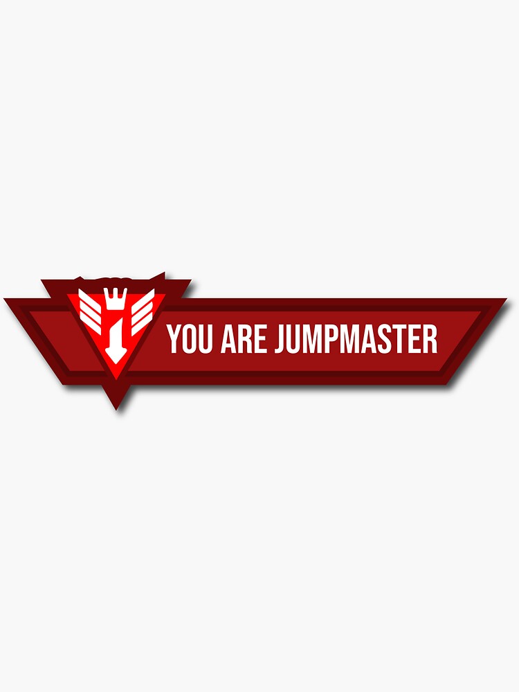 "You are Jumpmaster" Sticker for Sale by NickiCollings | Redbubble