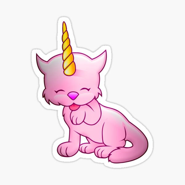 "Kittycorn" Sticker for Sale by azule1 | Redbubble