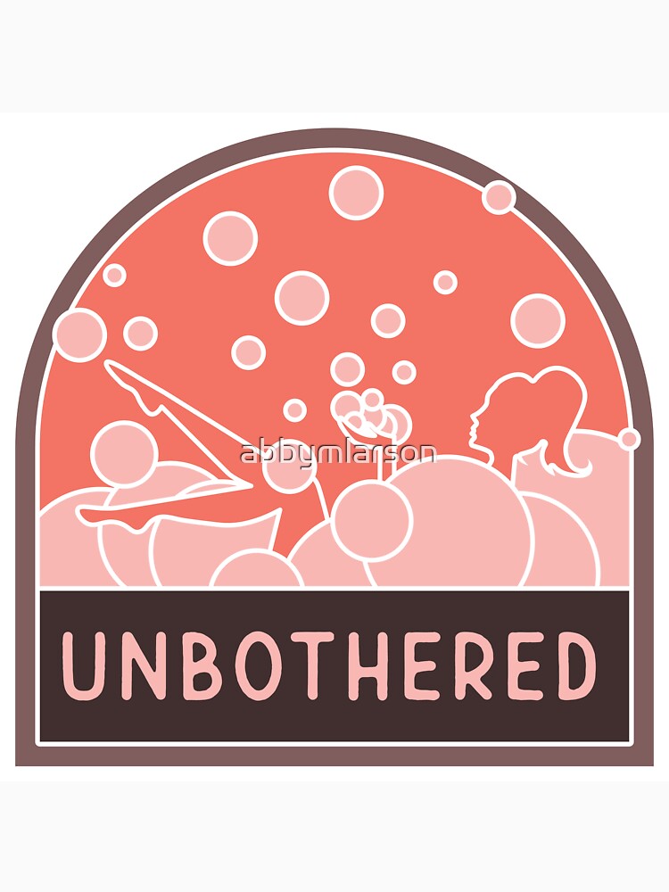 "Unbothered Badge" Essential T-Shirt for Sale by abbymlarson | Redbubble