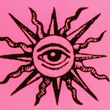 "Vintage Pink Sun" Sticker for Sale by phantastique | Redbubble