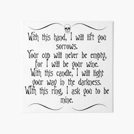 "Corpse Bride vows" Art Board Print by katyperrylove | Redbubble