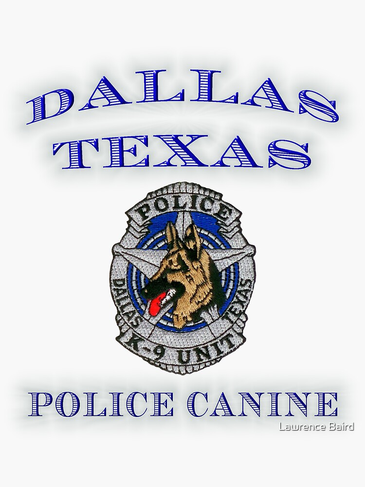 "Dallas PD K9" Sticker by lawrencebaird | Redbubble