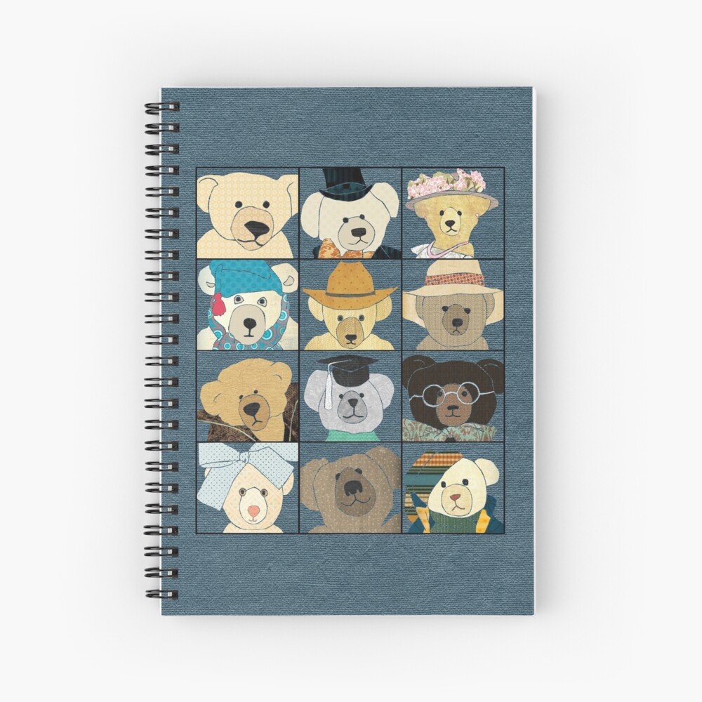 "Teddy Bears" Spiral Notebook for Sale by janetcarlson | Redbubble