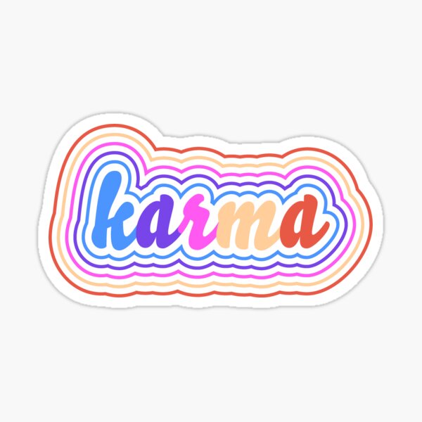 "Karma" Sticker for Sale by olivia918 | Redbubble