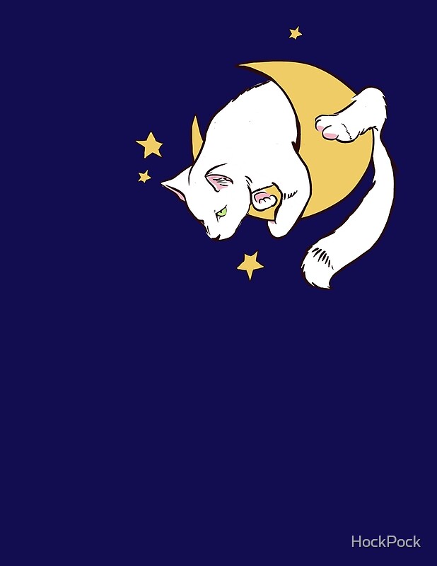 "Graceful & Dignified Moon Cat" by HockPock | Redbubble