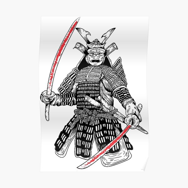 "Japan samurai warrior katana sword fight." Poster by emphatic | Redbubble