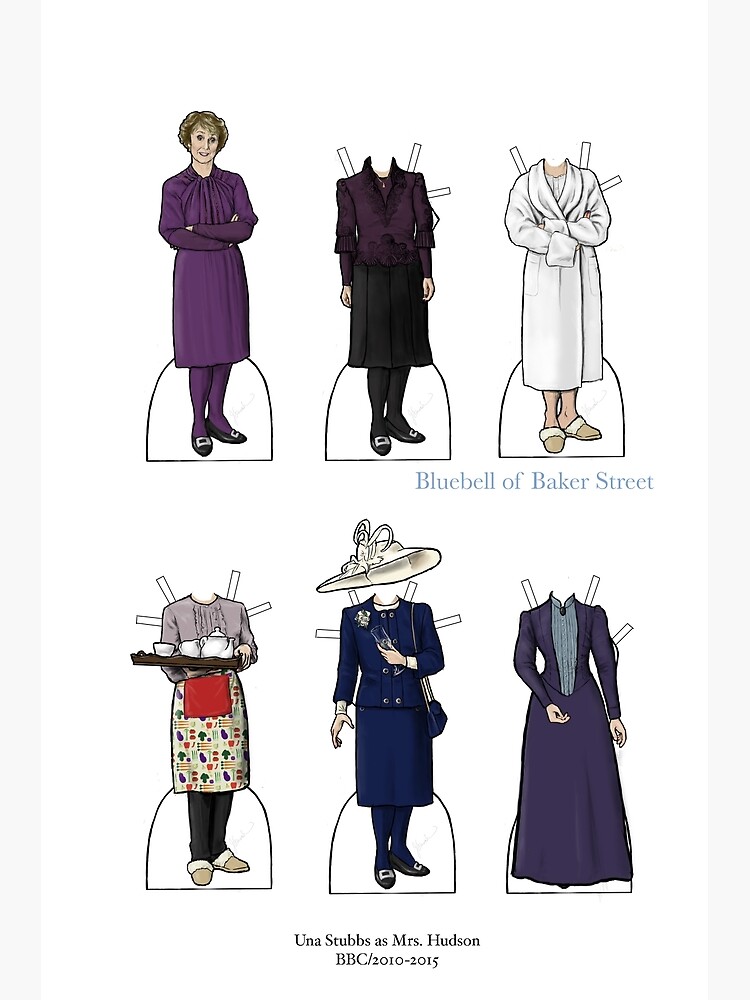 "Mrs Hudson Paper Dolls" Poster by bluebell42 | Redbubble