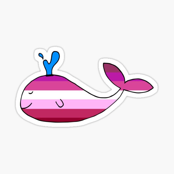 Lesbian Flag Pride Whale Sticker For Sale By Cn Art13 Redbubble