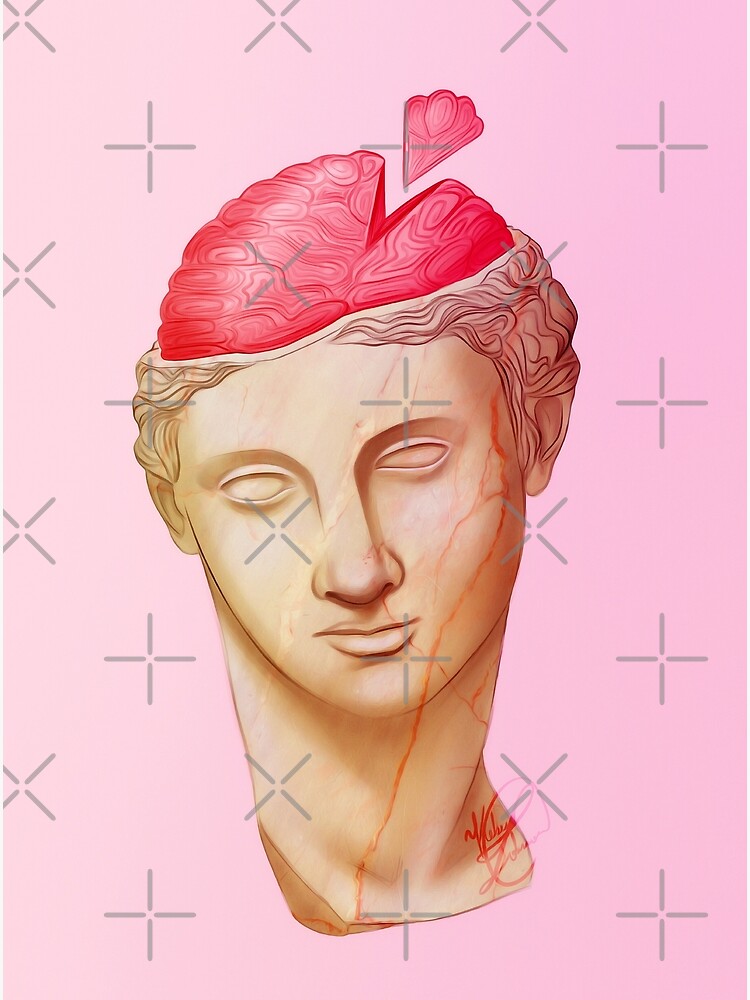 "Aesthetic Brain Statue" Poster by kelseydjpaint | Redbubble