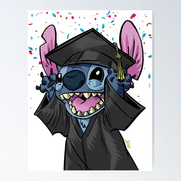 "Graduation Stitch" Poster for Sale by stitchtoons | Redbubble