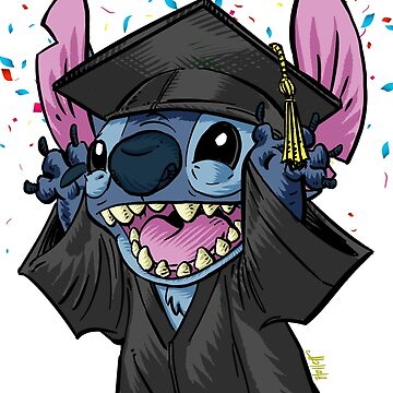 "Graduation Stitch" Sticker for Sale by stitchtoons | Redbubble