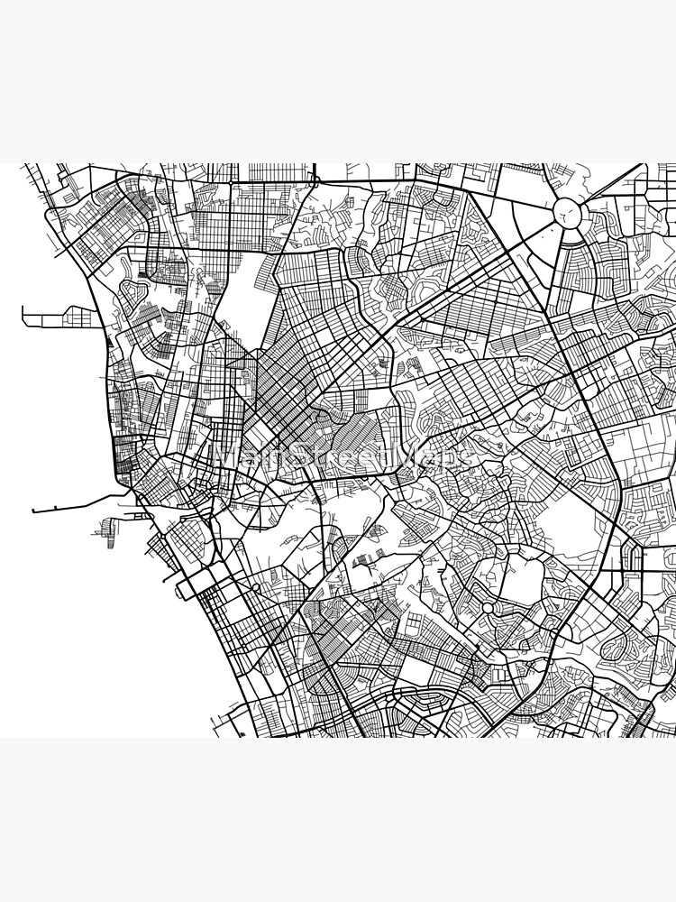 "Manila Map, Philippines - Black and White" Tapestry for Sale by ...