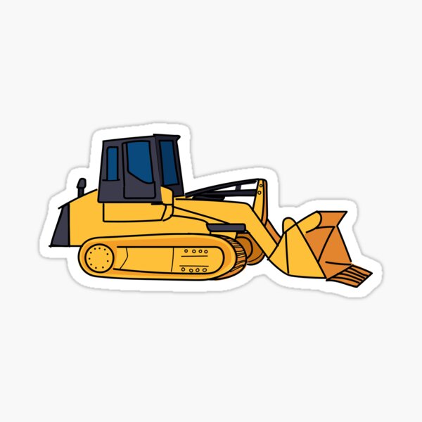 "Front-end Loader Construction Equipment" Sticker by judgeart | Redbubble