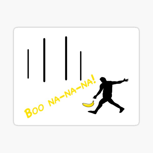 "Boo na-na-na!" Sticker for Sale by arny64 | Redbubble