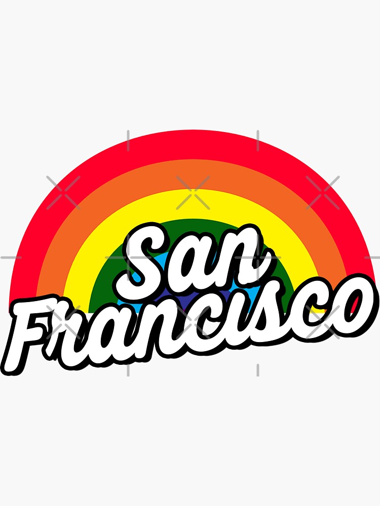 "San Francisco Gay Pride Rainbow LGBTQ Design" Sticker for Sale by ...