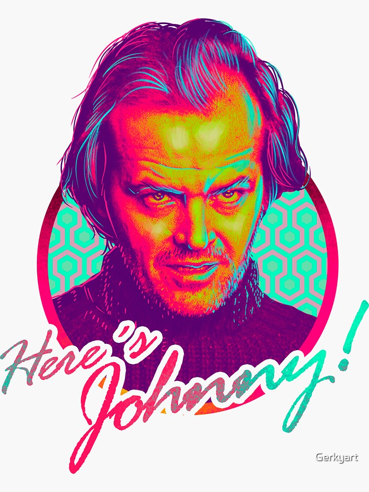 "Here´s Johnny" Sticker for Sale by Gerkyart | Redbubble