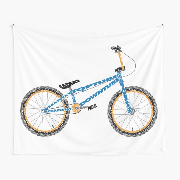 "Anatomy of a BMX Bike" Tapestry for Sale by jarodface | Redbubble