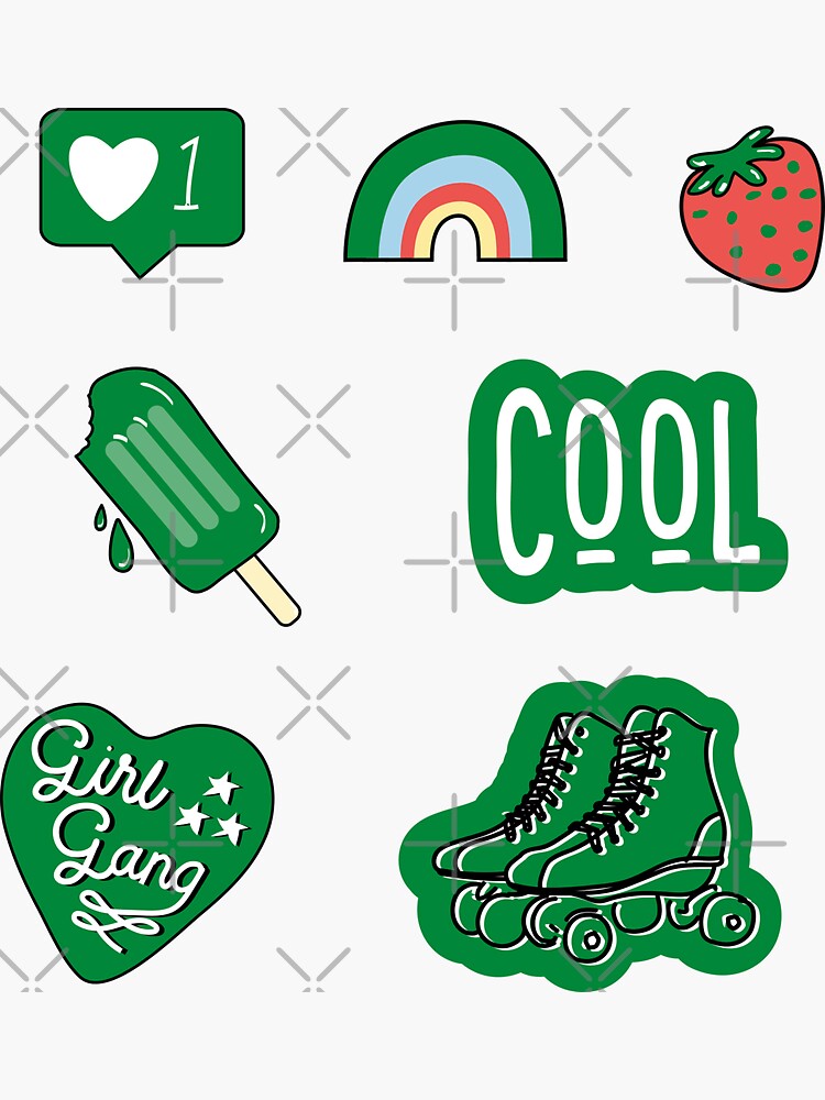 "Kelly Green Sticker Pack" Sticker for Sale by The-Goods | Redbubble