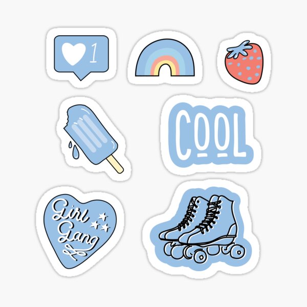 "Light Blue Sticker Pack" Sticker for Sale by The-Goods | Redbubble
