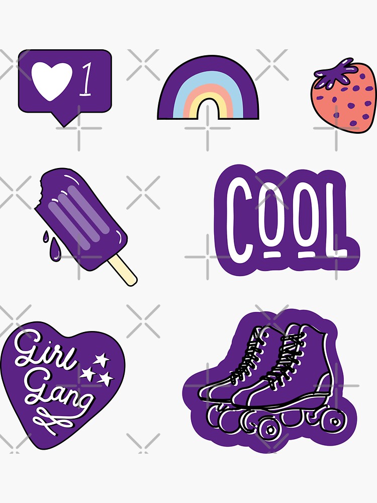 " Purple Sticker Pack" Sticker for Sale by The-Goods | Redbubble