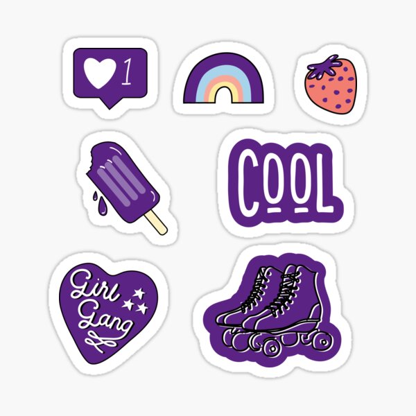 " Purple Sticker Pack" Sticker for Sale by The-Goods | Redbubble