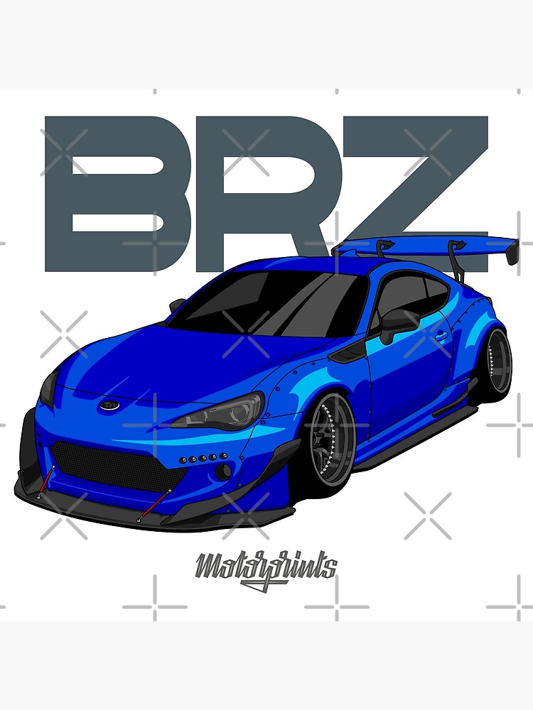 "BRZ (blue)" Poster by MotorPrints | Redbubble