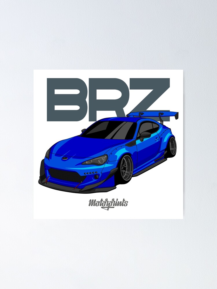 "BRZ (blue)" Poster by MotorPrints | Redbubble