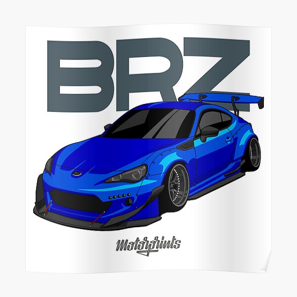 "BRZ (blue)" Poster by MotorPrints | Redbubble