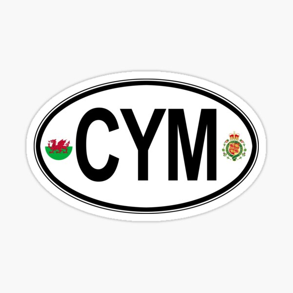 "Wales Oval Country Code Decal" Sticker for Sale by rogue-design ...