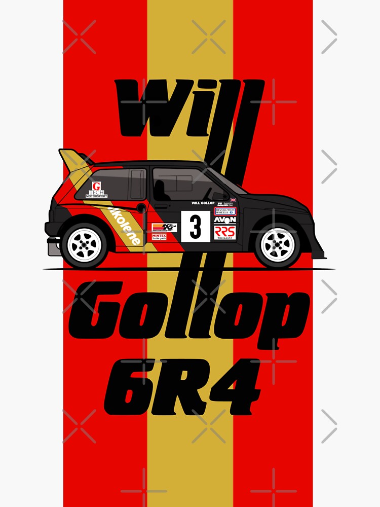 "Will Gollop 6r4 stripes" Sticker by purpletwinturbo | Redbubble