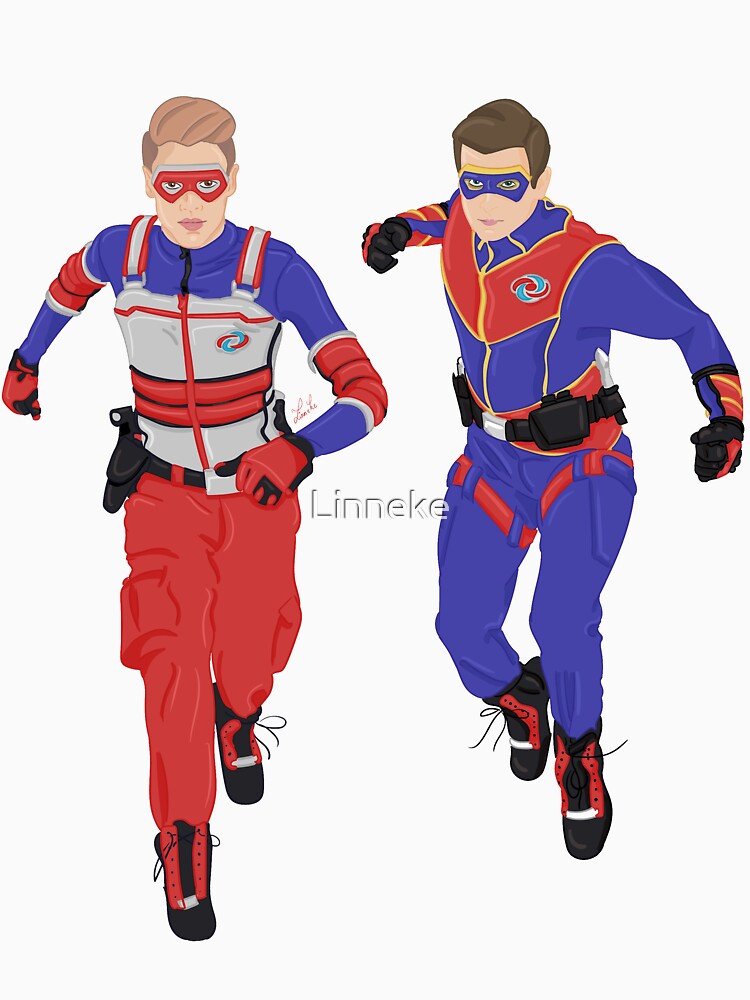 "Captain Man and Kid Danger - Heroic Digital" T-shirt for Sale by ...