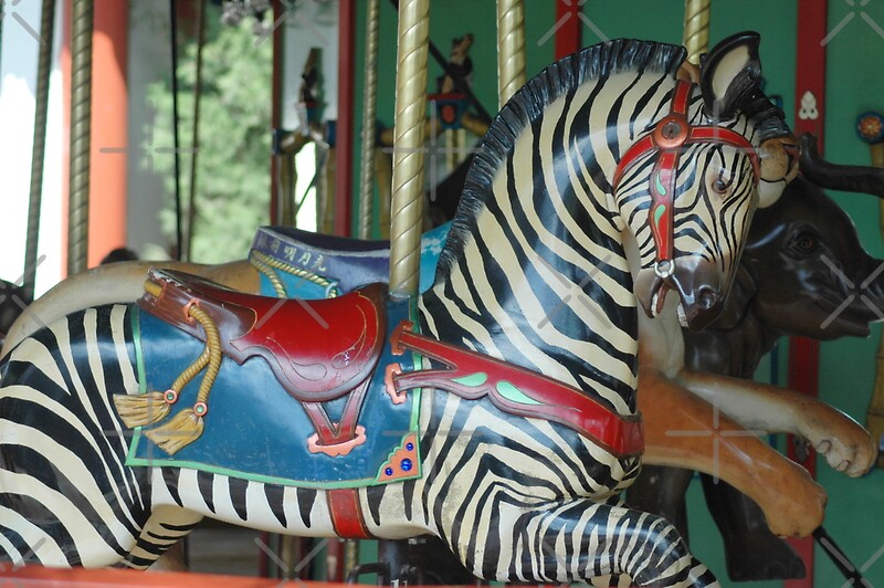 "Carousel Zebra 2" by Jan Malone | Redbubble