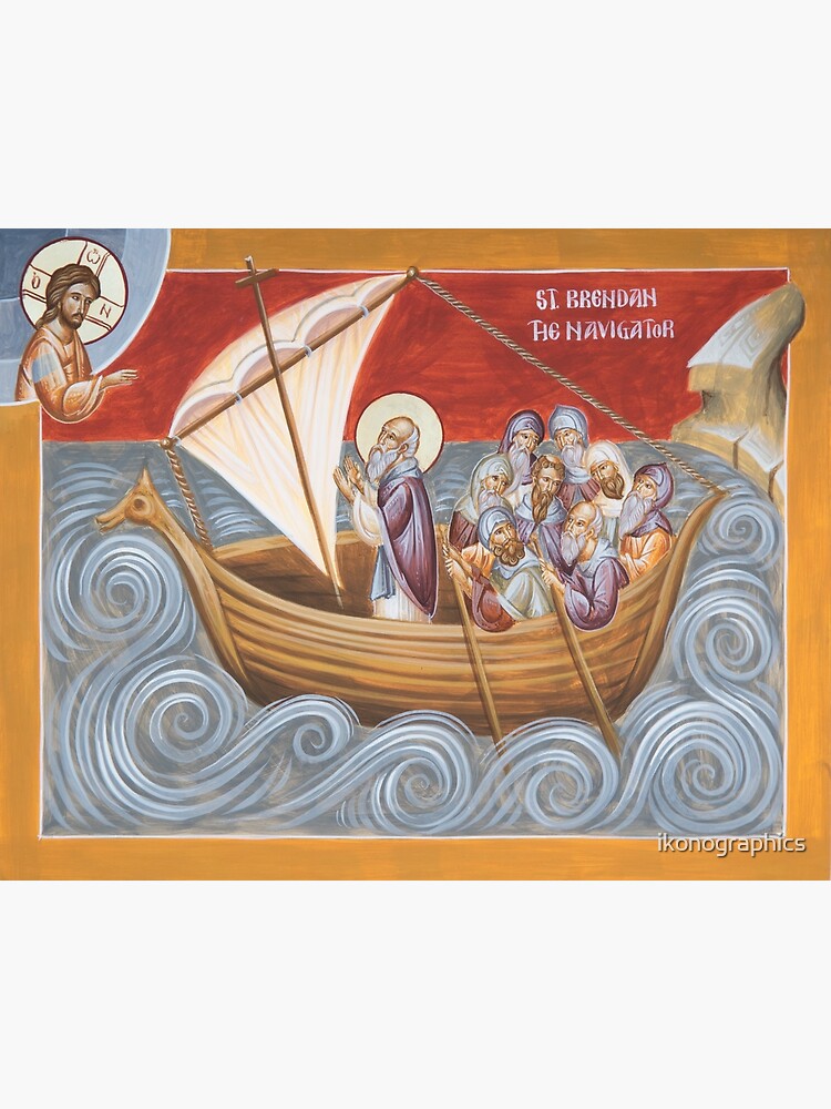 "St Brendan the Navigator" Canvas Print by ikonographics | Redbubble