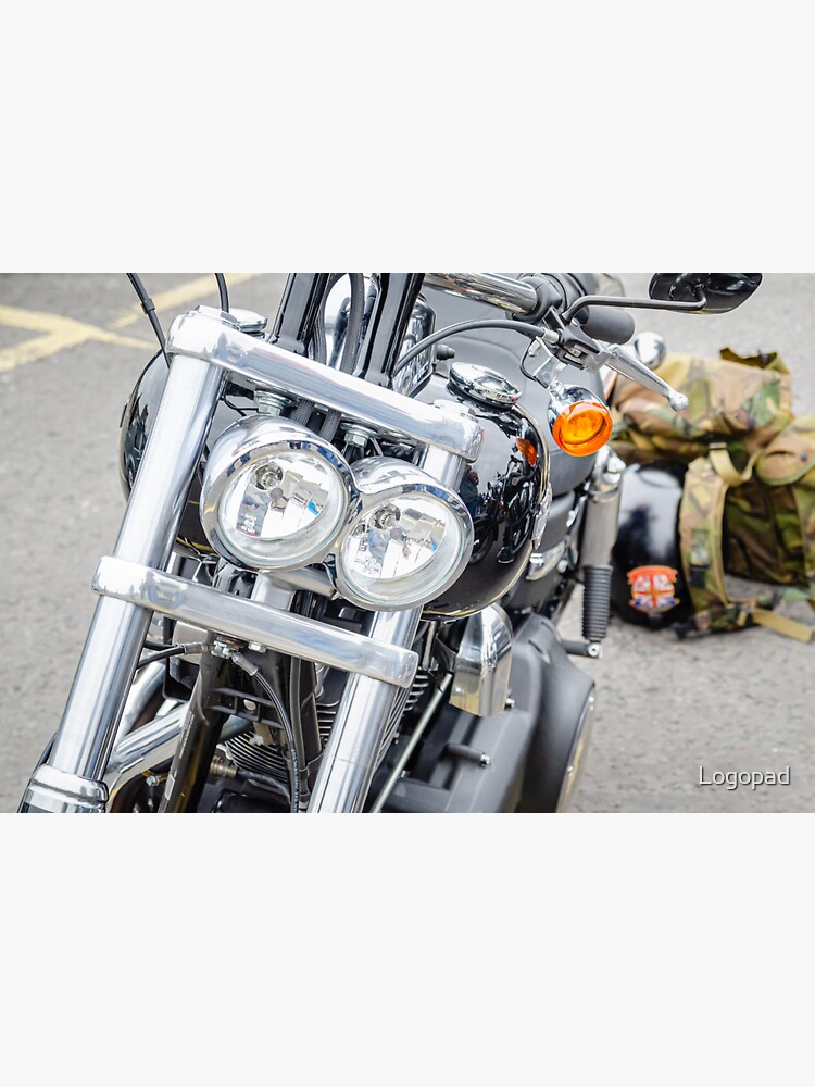 "Illustrative Editorial: Harley-Davidson Motorcycle Headlights" Sticker ...