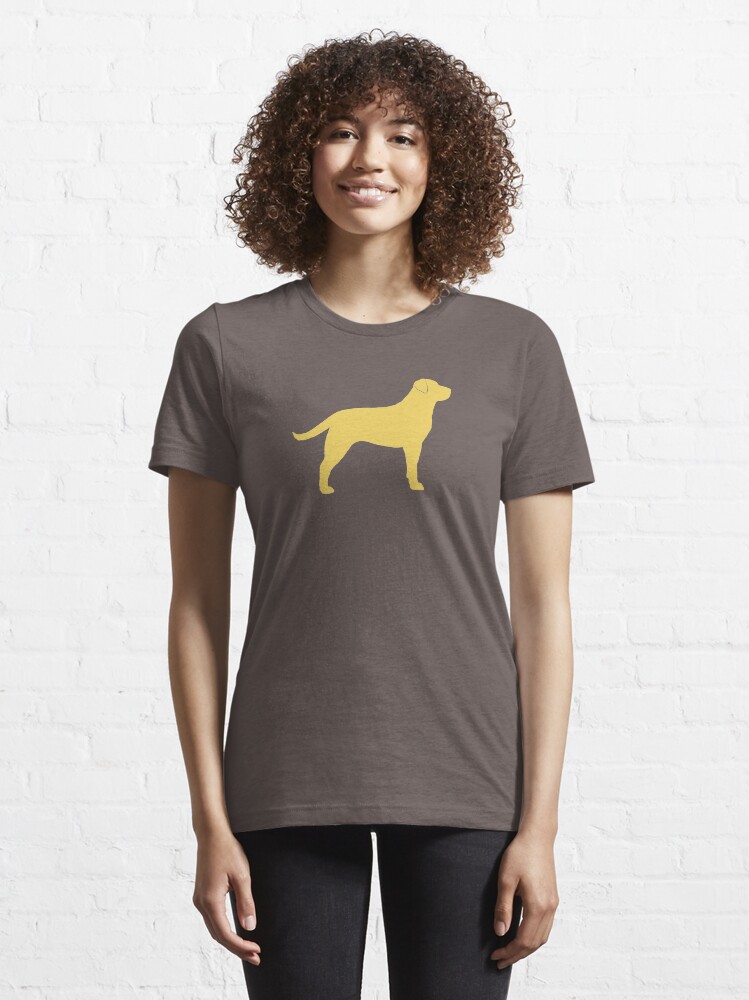 "Yellow Labrador Retriever Dog Silhouette(s)" Essential T-Shirt for ...