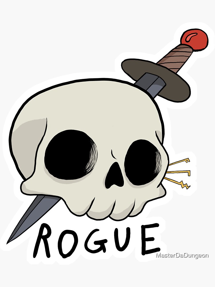 "Rogue Skull D&D Class" Sticker for Sale by MasterDaDungeon | Redbubble