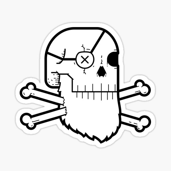 "jolly roger" Sticker for Sale by randouken | Redbubble